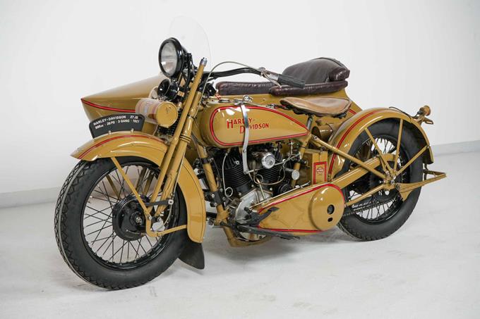 Classic Motorcycle Harley Davidson Model JS 1927 1000cc 2 cyl ioe combination